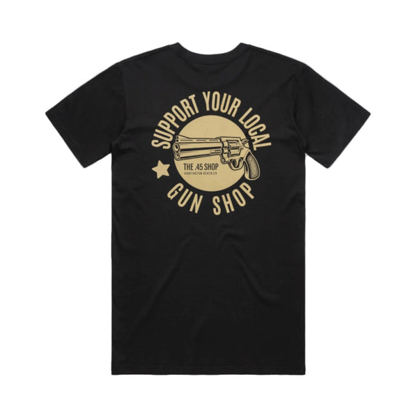 Support Your Local Gun Shop Tee - Black - Hot Rods & Handguns